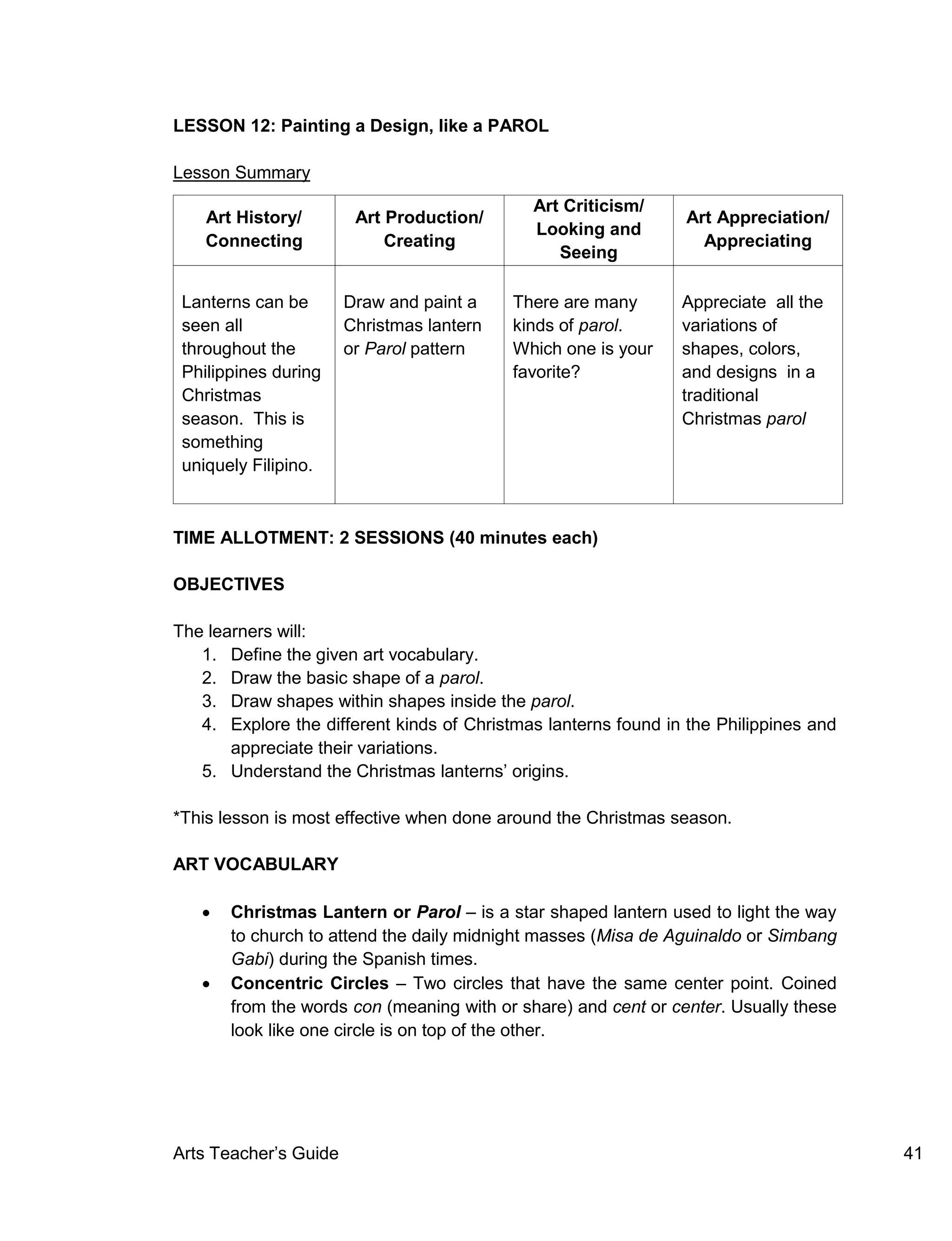 Art gr-1-teachers-guide-q12 | PDF