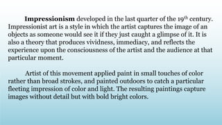 Art impressionism and expressionism | PPTX