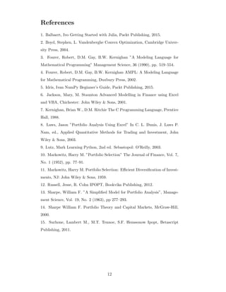 A few solvers for portfolio selection | PDF