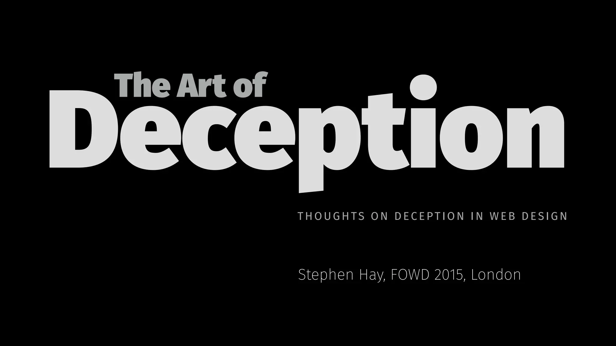 The Art of Deception | PPT