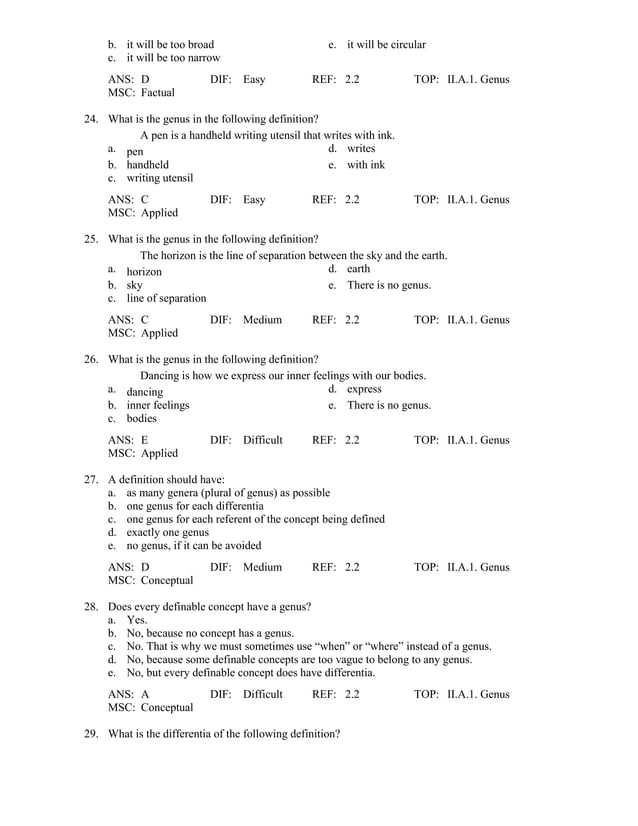 Art of Reasoning 4th Edition Kelley Test Bank
