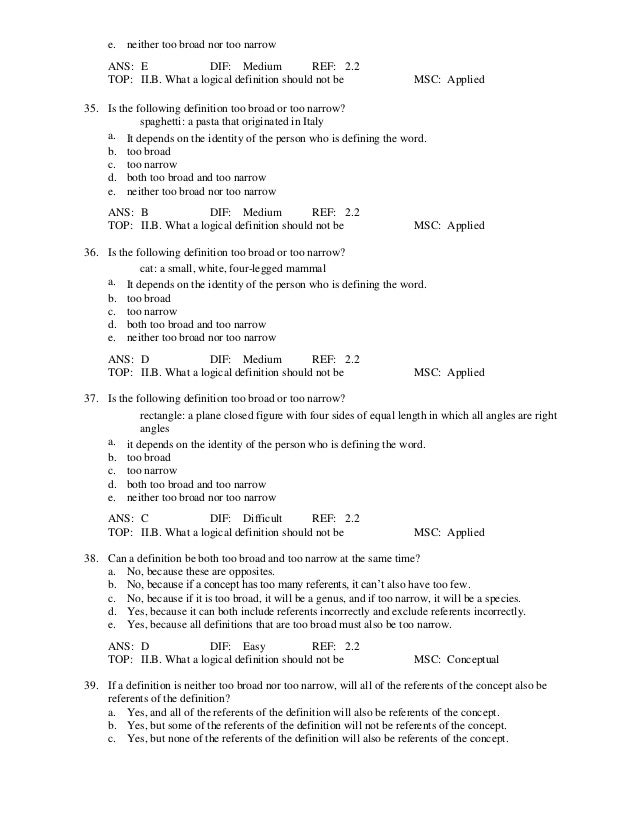 Art of Reasoning 4th Edition Kelley Test Bank