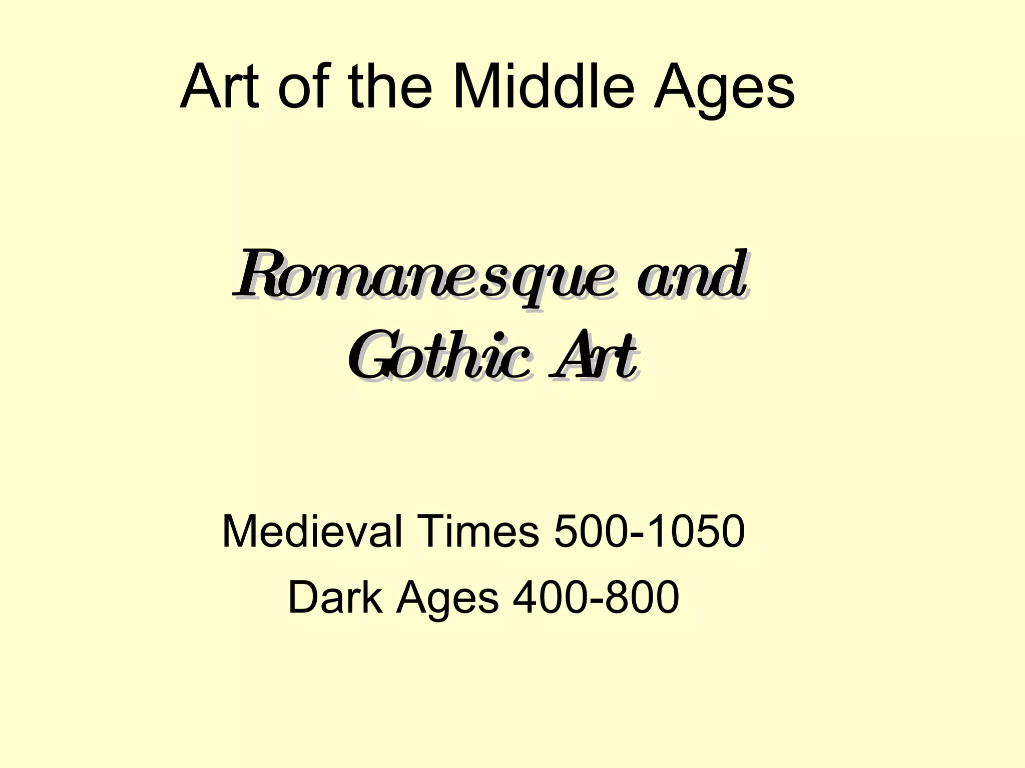 Art Of The Middle Ages | PPT