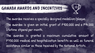 Art-Promotion-and-Preservation(GAMABA AND NATIONAL ARTISTS).pptx