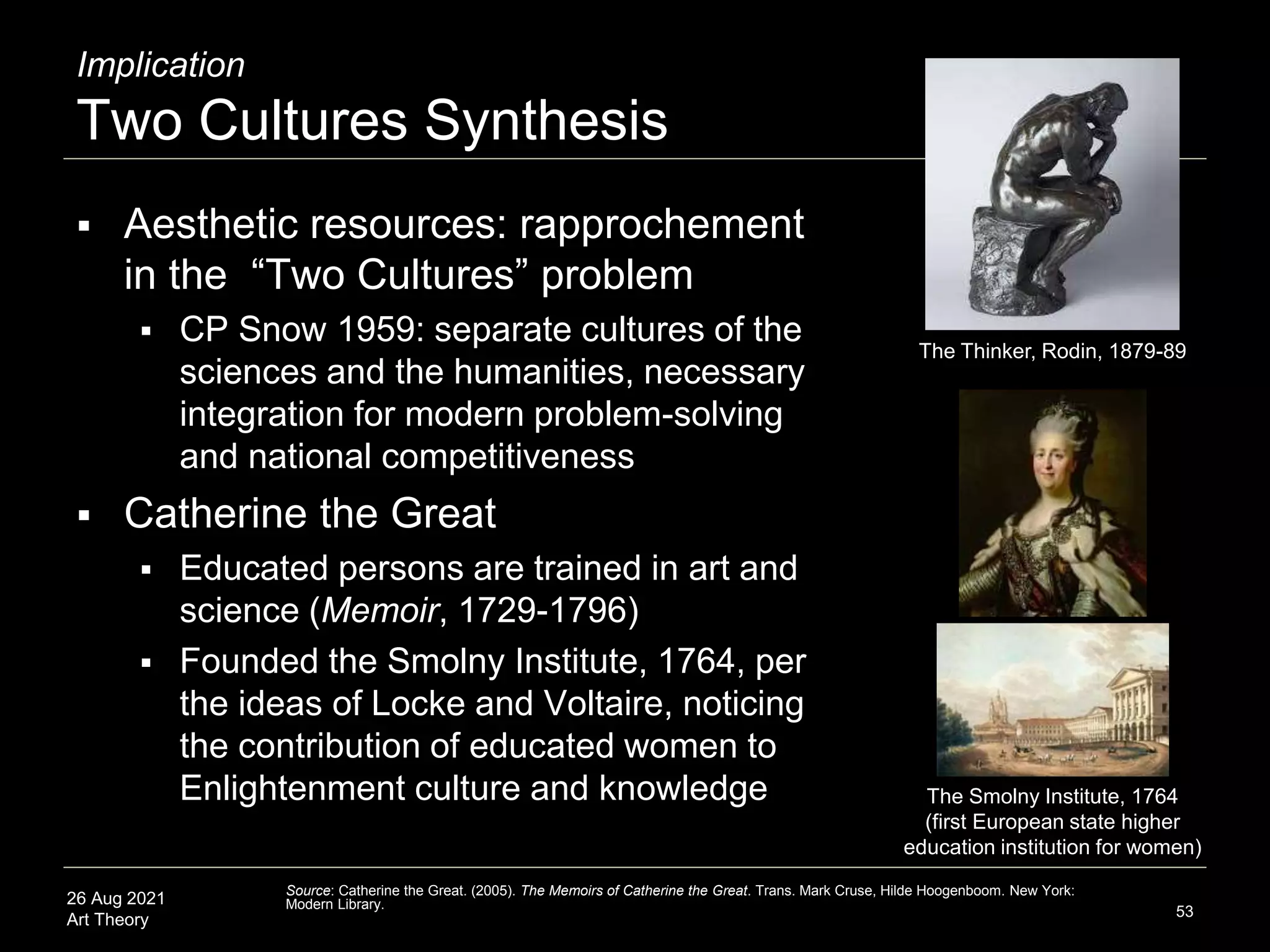 Art Theory: Two Cultures Synthesis of Art and Science | PPT