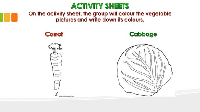 Lesson Plan for Art - Std. II (Theme - Vegetables) | PPT