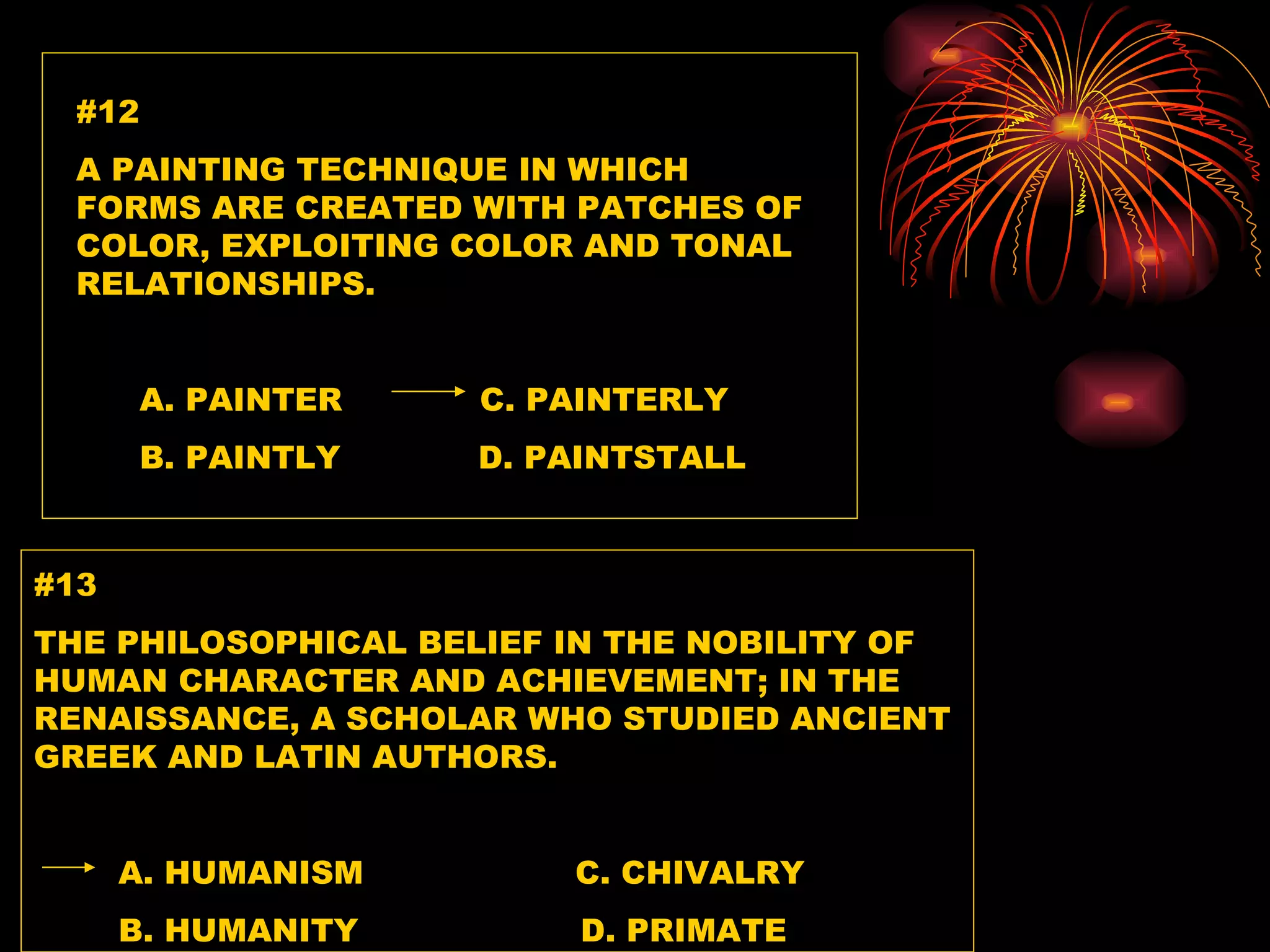 Art Vocabulary Game | PPT | Modern Art | Fine Art