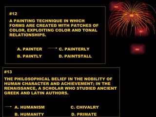 Art Vocabulary Game | PPT | Modern Art | Fine Art