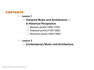 Art03 classical music and architecture a historical perspective | PPT