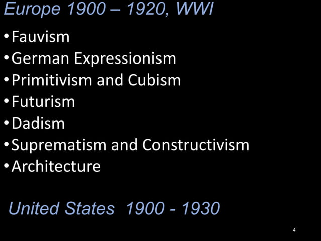 Art 1020 Chapter 24 Modernism in Europe and America 1900-1945 | PPTX ...