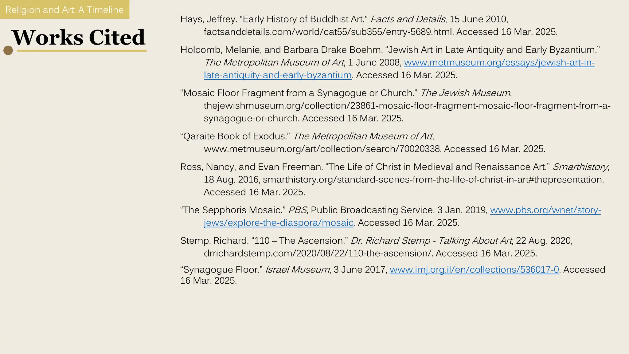 Art History - Religion and Art: A Timeline | PDF