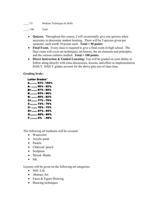 Art1 2014 syllabus | PDF