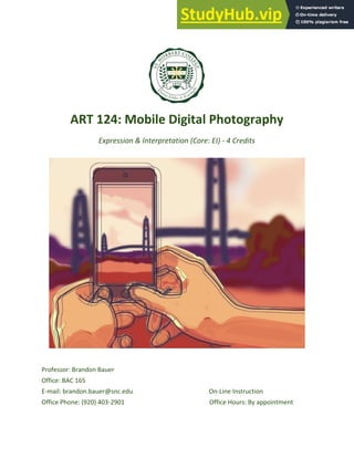 ART 124 Mobile Digital Photography - (Syllabus) St. Norbert College | PDF