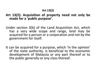 Art 13 rights to property | PPT