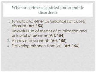 Art 153-Art160 of the Revised Penal Code | PPTX