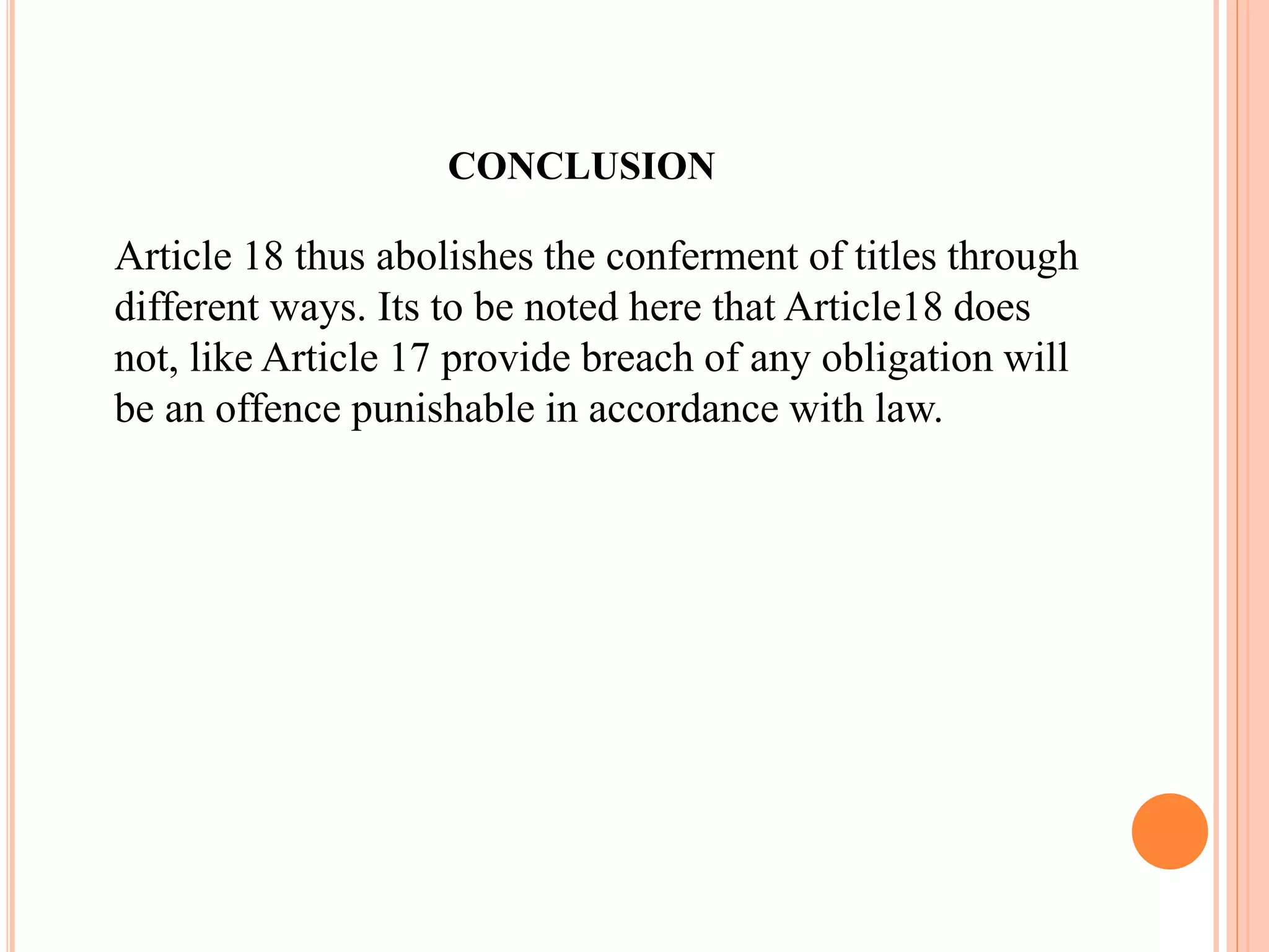 Article 17 & 18 under Constitution of India | PPTX