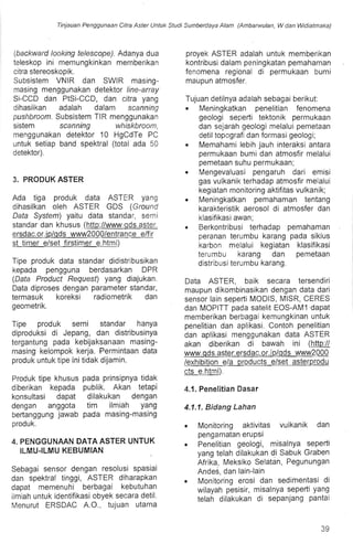 TINJAUAN PENGGUNAAN CITRA ASTER UNTUK STUDI SUMBERDAYA ALAM Overview Of ...