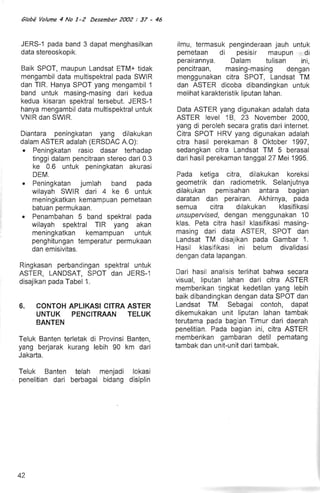 TINJAUAN PENGGUNAAN CITRA ASTER UNTUK STUDI SUMBERDAYA ALAM Overview Of Aster Imagery In The ...