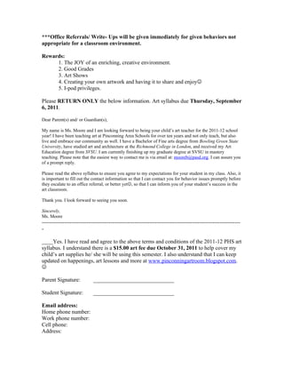 Art 2 advanced art syllabus 2011 12 | PDF