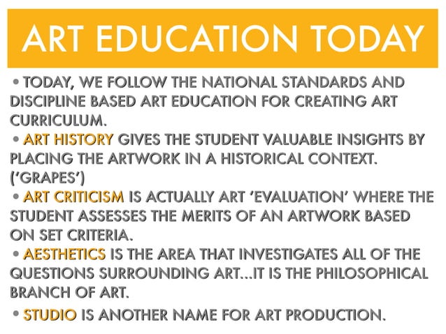 Art 326 Art Education Timeline | KEY
