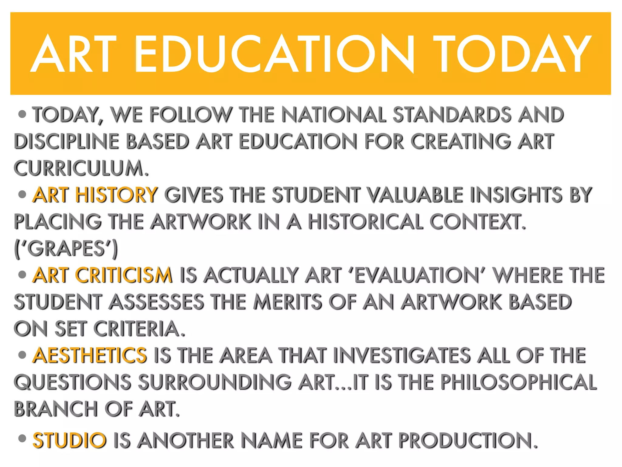 Art 326 Art Education Timeline | KEY