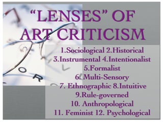 Art 326 History of Art Criticism | PPT