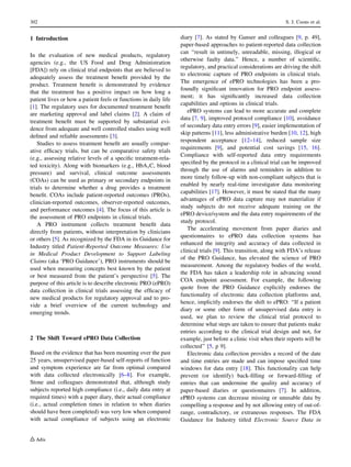 Capturing Patient-Reported Outcome (PRO) Data Electronically: The Past ...