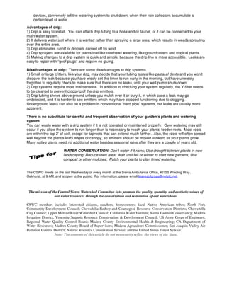 California; Drip, Drip, Drip Water Conservation & Drip Irrigation in ...