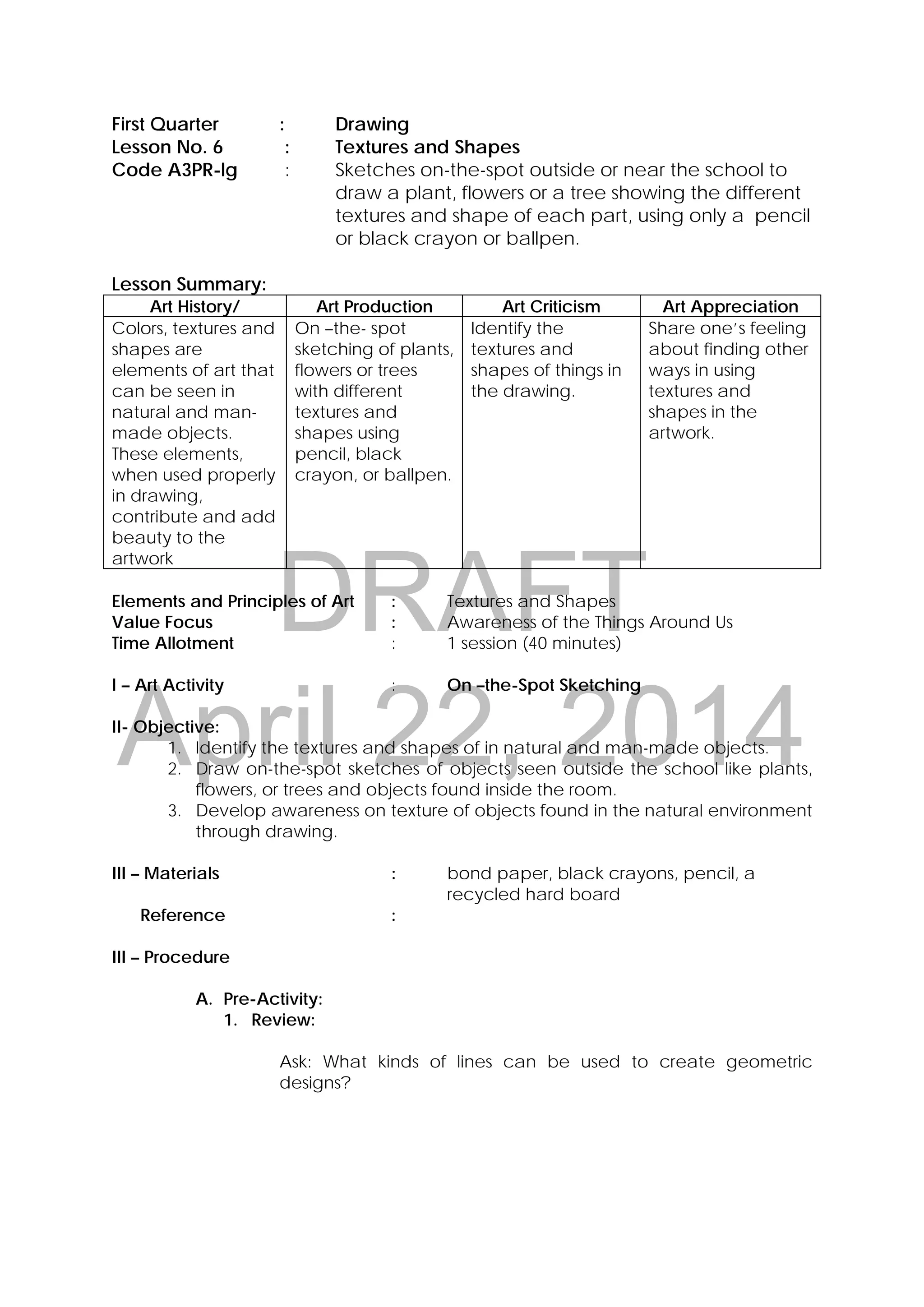 Grade 3 Arts Teachers Guide | PDF