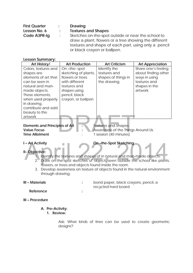 Grade 3 Arts Teachers Guide | PDF