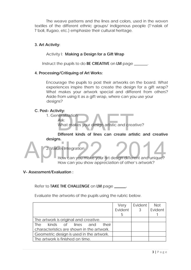 Grade 3 Arts Teachers Guide | PDF