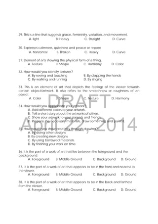 Grade 3 Arts Teachers Guide | PDF