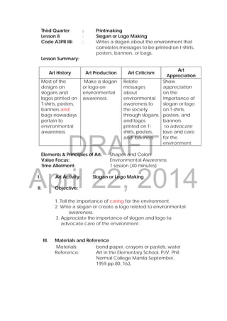 Grade 3 Arts Teachers Guide | PDF
