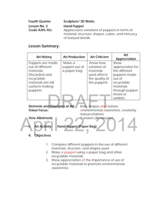 Grade 3 Arts Teachers Guide | PDF