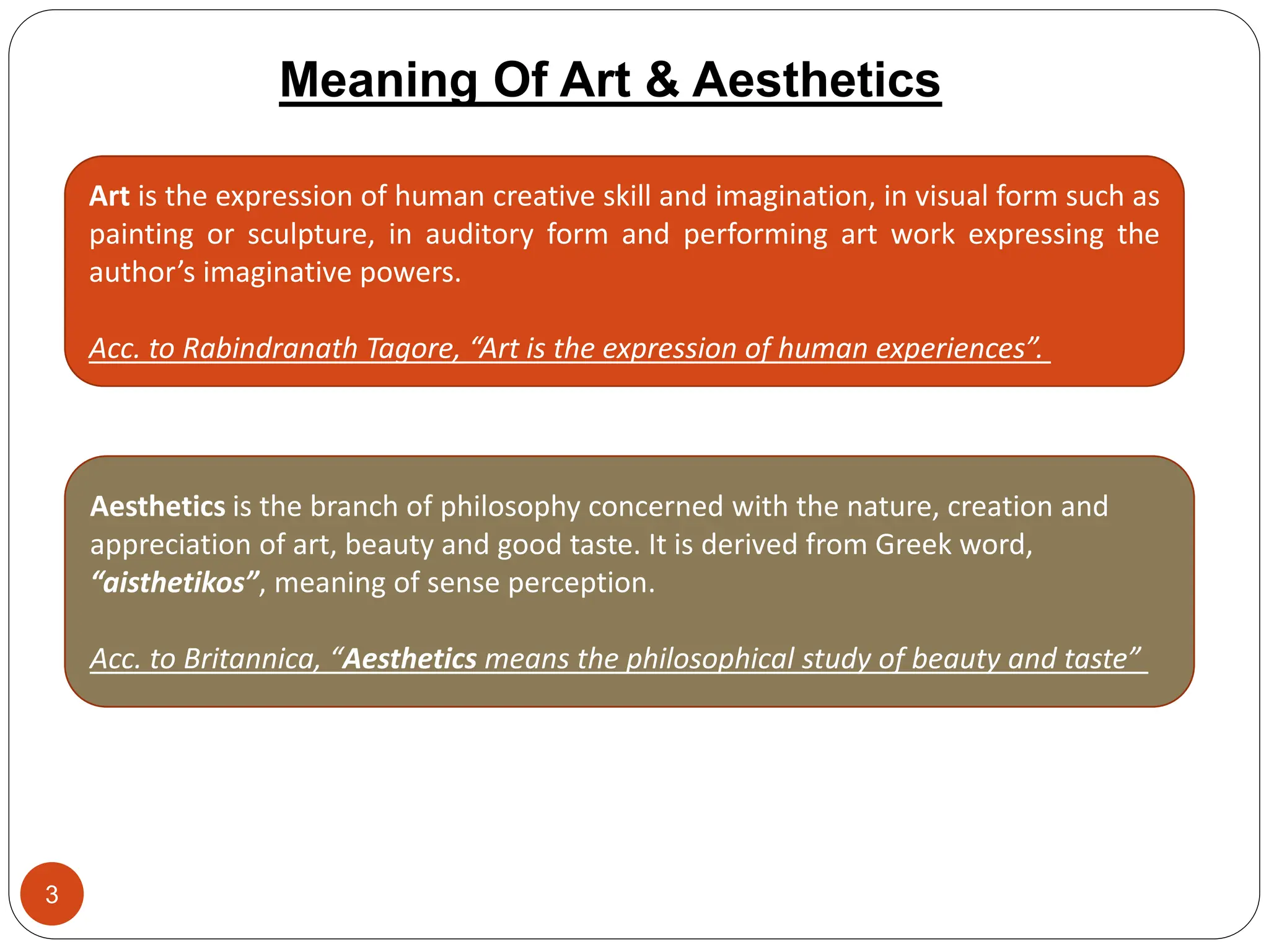 Art & Aesthetics power point presentation | PPTX