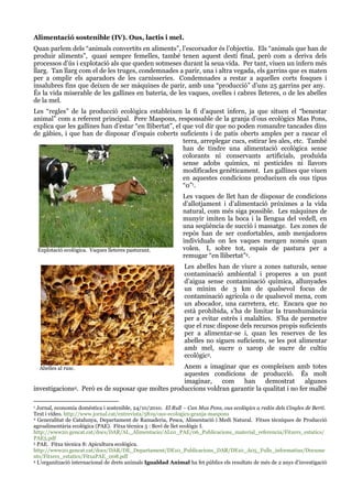 Alimentació sostenible IV: ous, lactis i mel (01/02/2011) | PDF