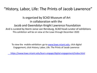 ARTalk Tuesday Jacob Lawrence | PPTX