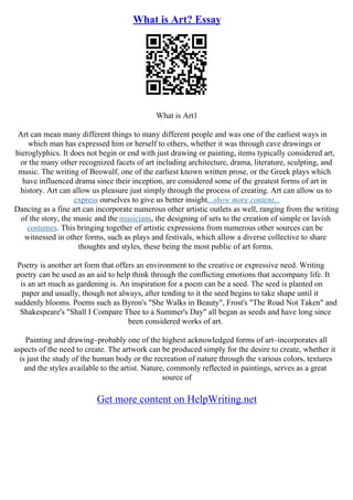 Art Analysis Essay | PDF