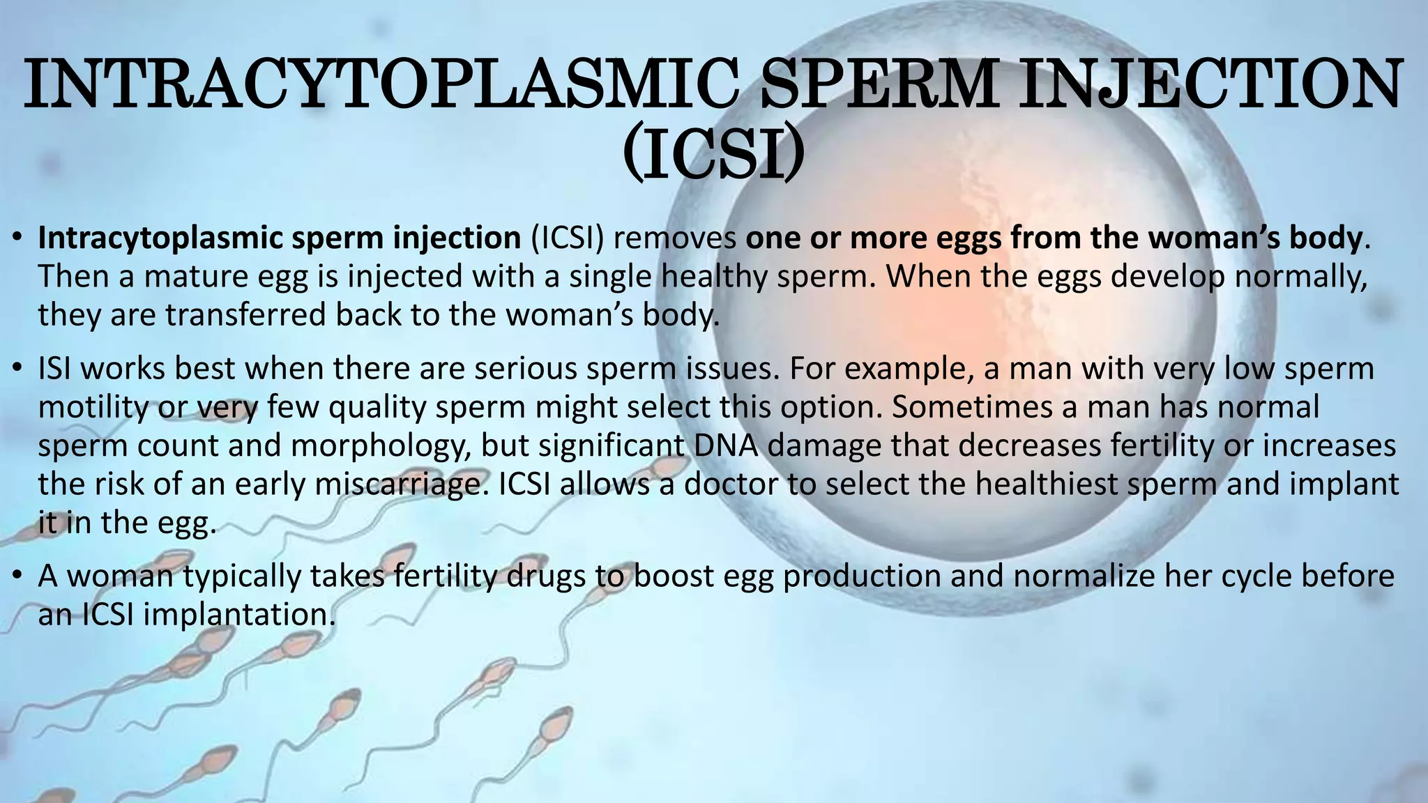 The Assisted Reproductive Techniques - ART (IVF, IUI, ZIFT, GIFT, ICSI ...