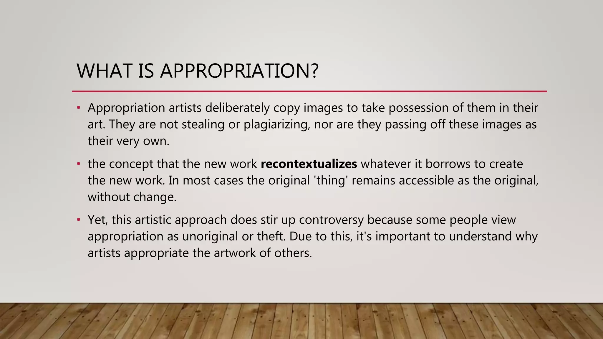 Art and Appropriation | PPTX