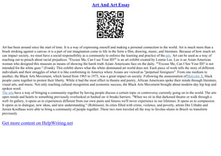 Art And Art Essay | PDF