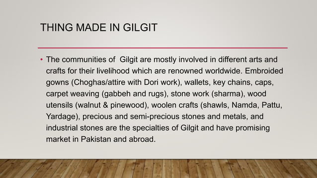 Art and craft of gilgit baltistan | PPTX