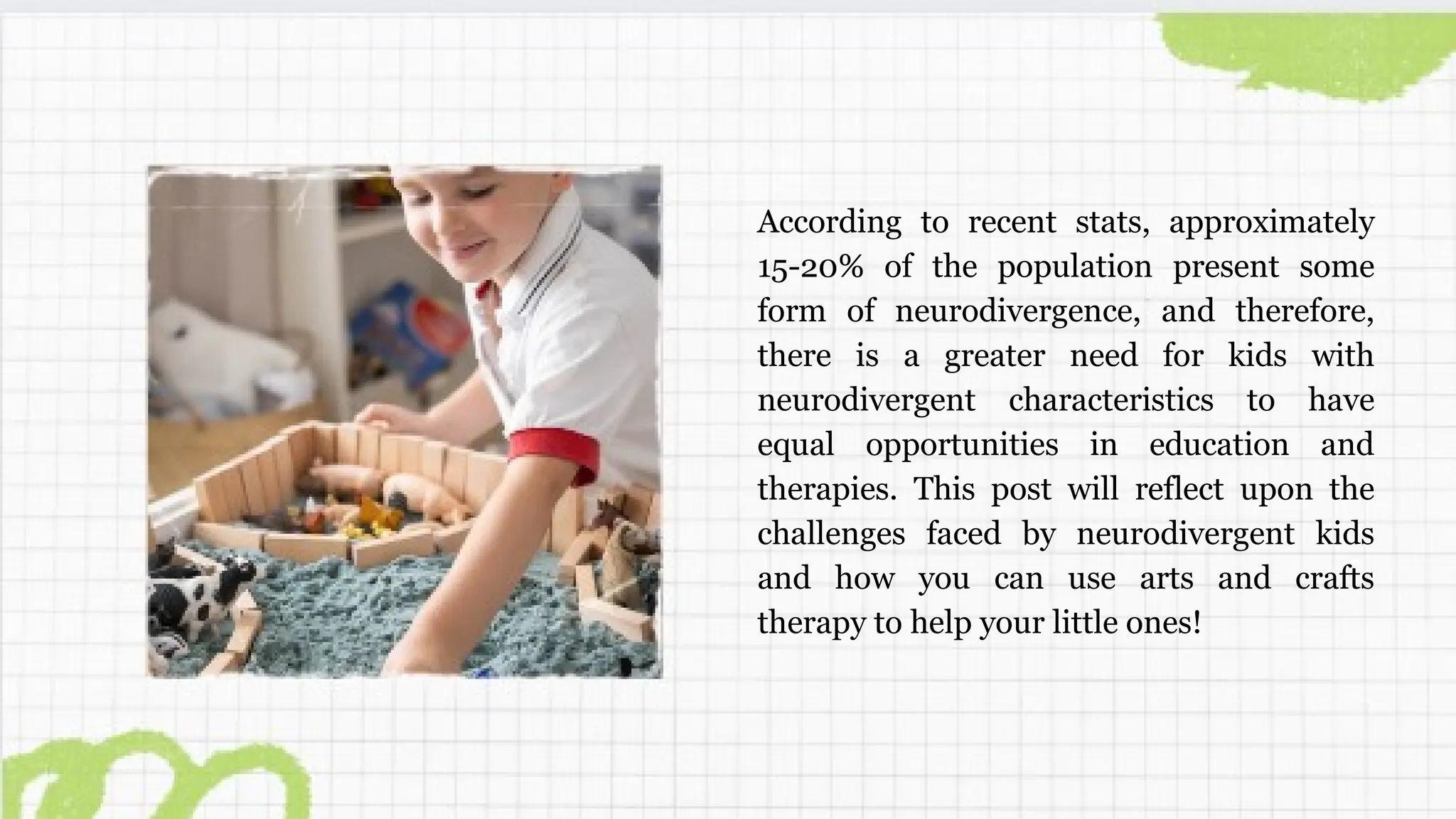 Art And Craft Therapy For Neurodivergent Kids Development | PPTX