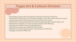 power point divisi art and culture organisasi | PPTX