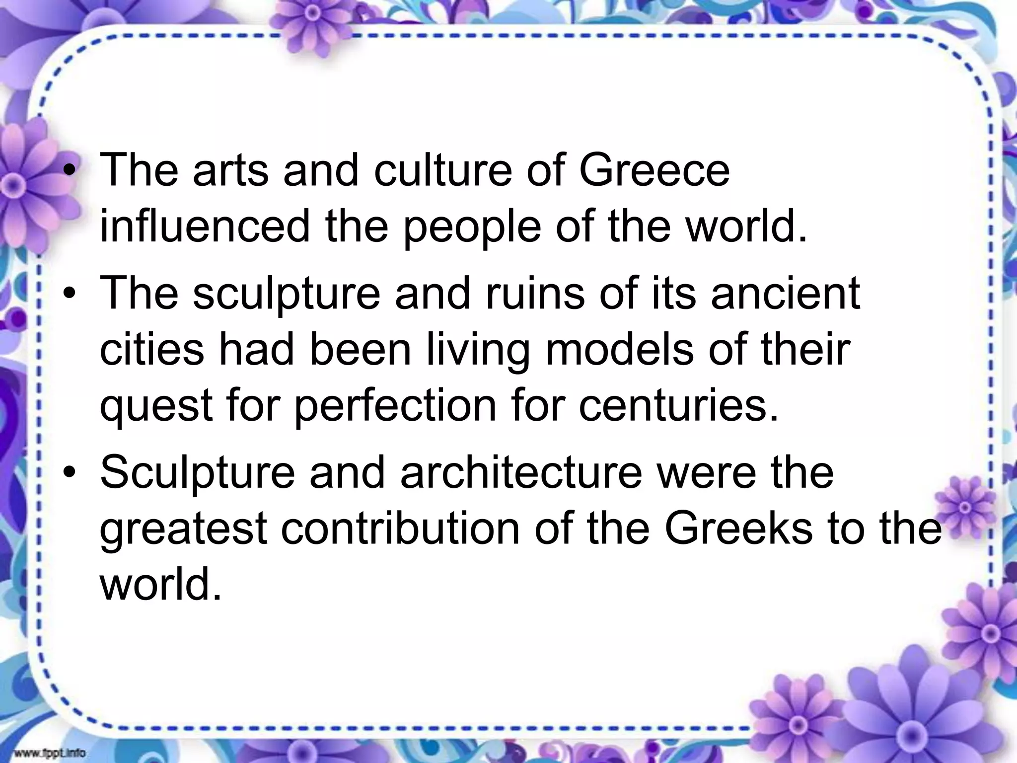 Art and culture of greece | PPTX