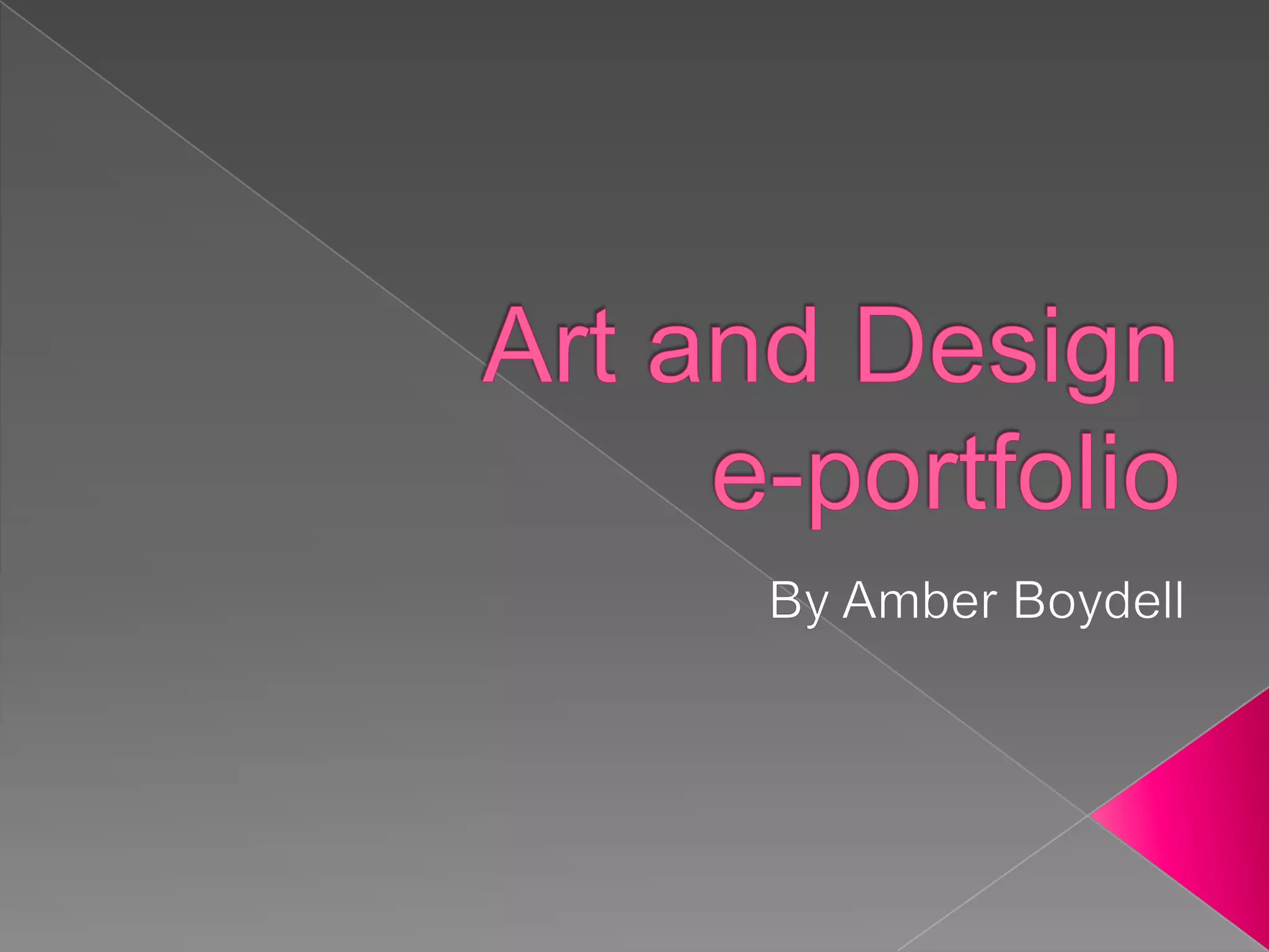 Art and design e portfolio | PPT