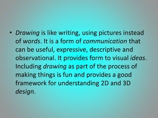 Drawing as a language to explor and communicate the idea | PPT