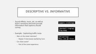 Art and science of captioning | PPTX