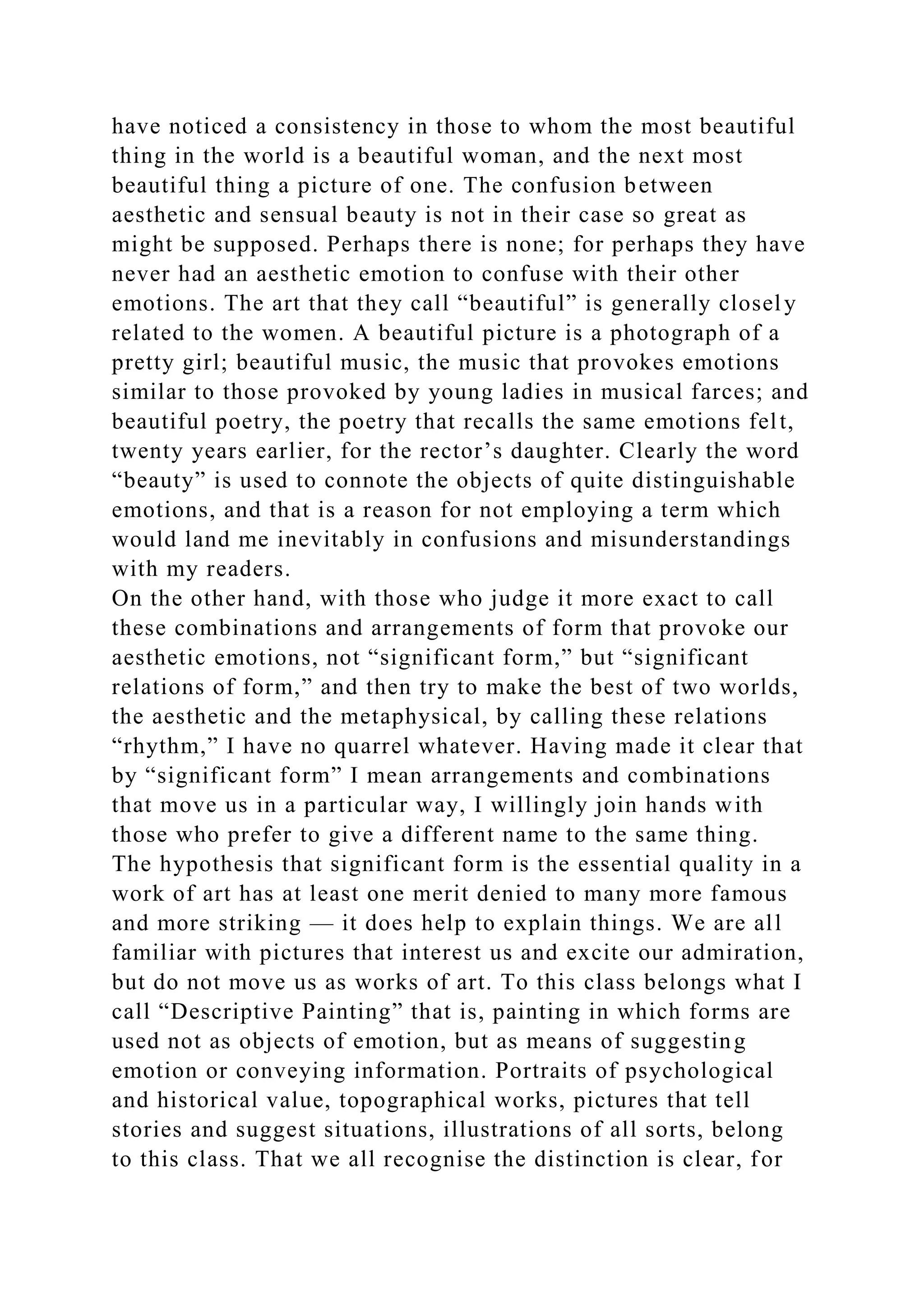 Art and Significant FormFrom Art, 1913. Clive Bell.docx