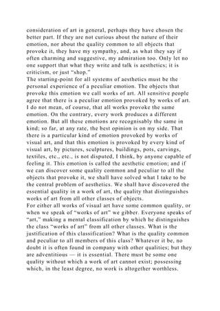 Art and Significant FormFrom Art, 1913. Clive Bell.docx